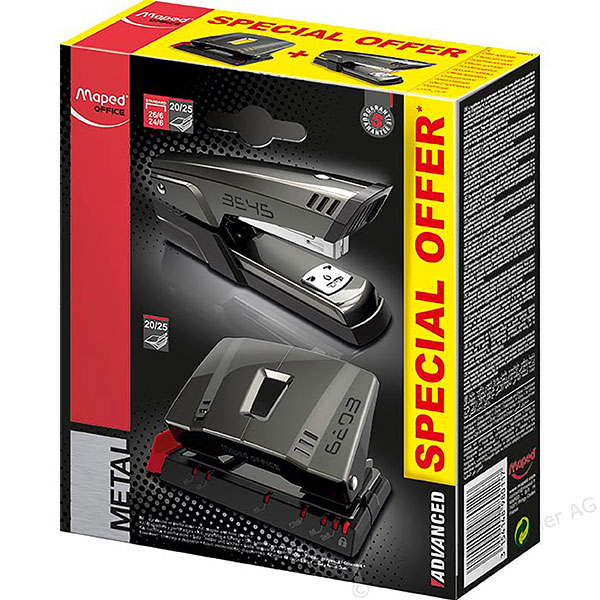 CMR - MAPED ADVANCED STAPLER & PUNCH SET TAUPE