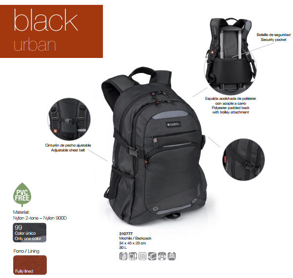 CMR - Gabol Black Urban 310777 Backpack