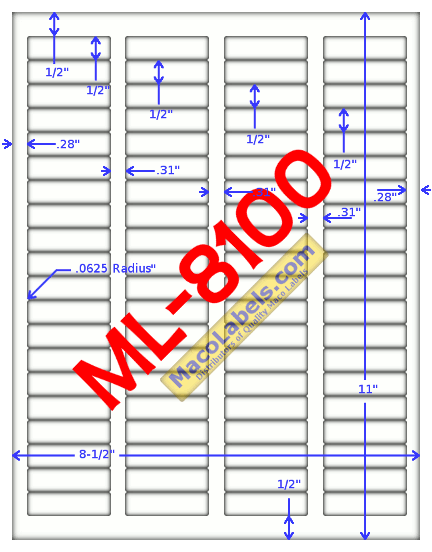 CMR - MACO ML-8100 RETURN ADDRESS LABEL