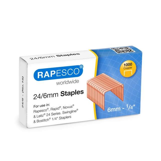 CMR - 24/6mm Copper Staples (box of 1,000)