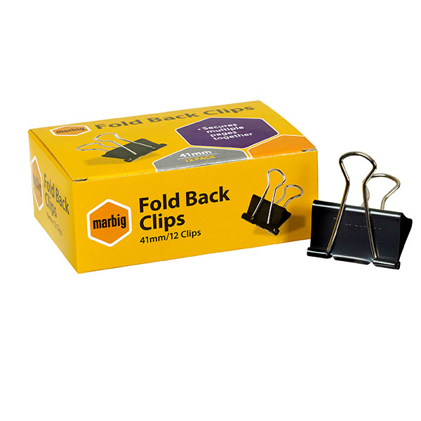 CMR - MARBIG® FOLD BACK CLIPS 41MM BOX 12