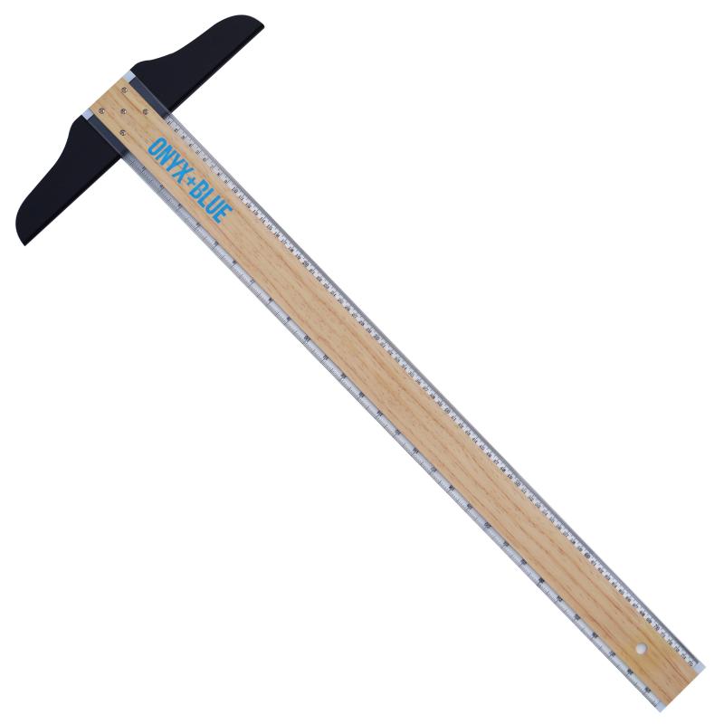 CMR - ONYX+BLUE WOODEN T-SQUARE, 75CM/30"