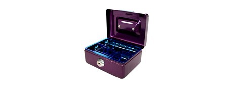 CMR - ESSELTE CASH BOX CASH MATE PURPLE